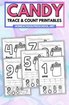 Candy-Themed Tracing Numbers Worksheets | Free Homeschool Deals
