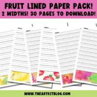 Fruit Lined Writing Paper | Free Homeschool Deals