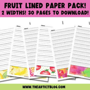 Fruit Lined Writing Paper | Free Homeschool Deals
