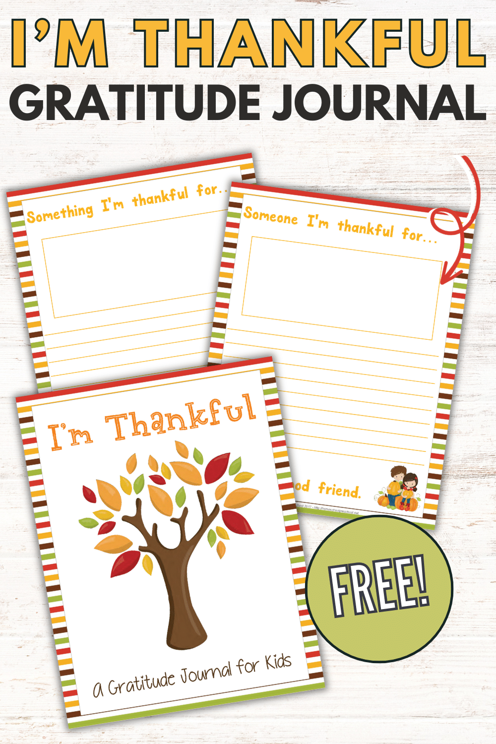 I'm Thankful: A Gratitude Journal for Kids | Free Homeschool Deals