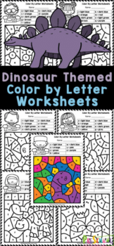 Dinosaur Color by Letter | Free Homeschool Deals
