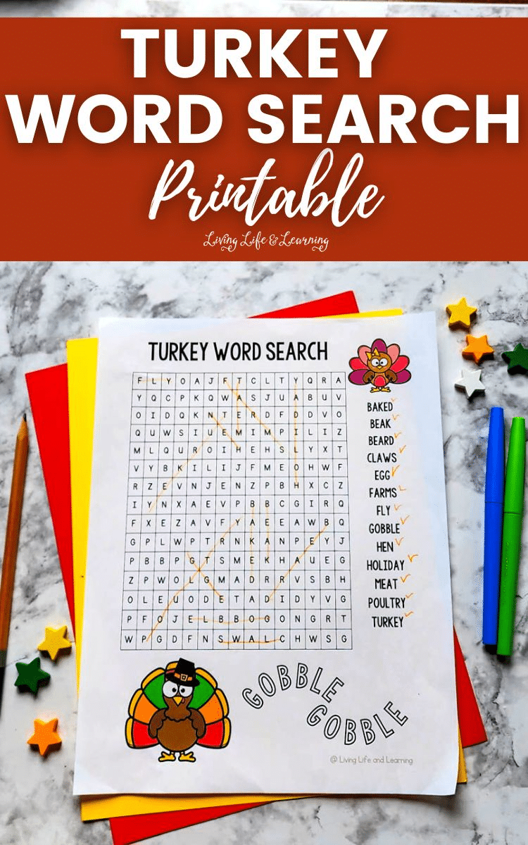 Turkey Word Search Page | Free Homeschool Deals