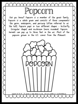Popcorn Coloring Page | Free Homeschool Deals