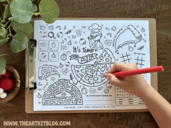 Pizza Mat Activity Sheet | Free Homeschool Deals