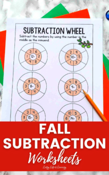 Fall Subtraction Worksheets | Free Homeschool Deals
