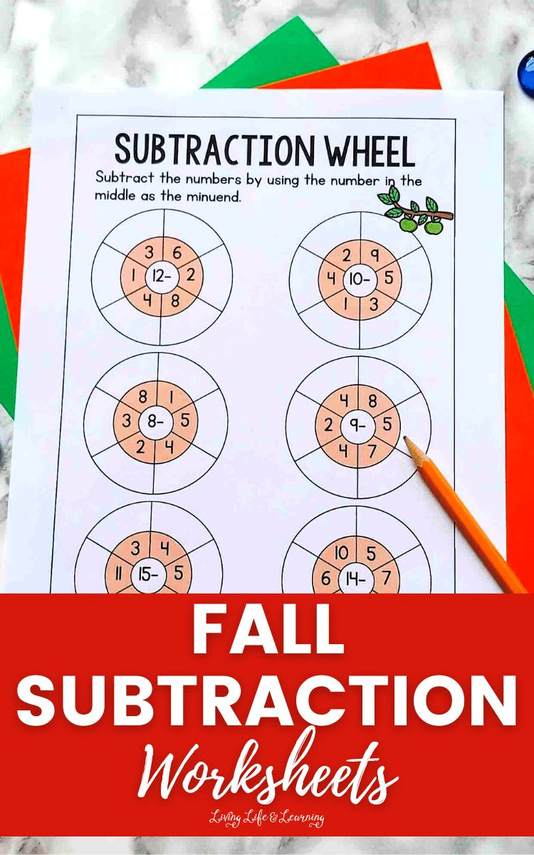 Fall Subtraction Worksheets | Free Homeschool Deals