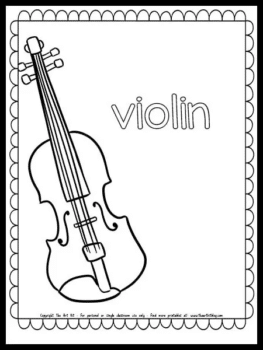 Violin Coloring Page | Free Homeschool Deals