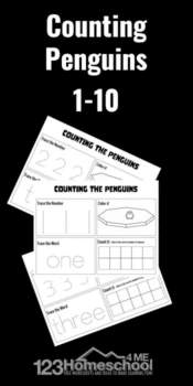 Penguin Counting Worksheets | Free Homeschool Deals
