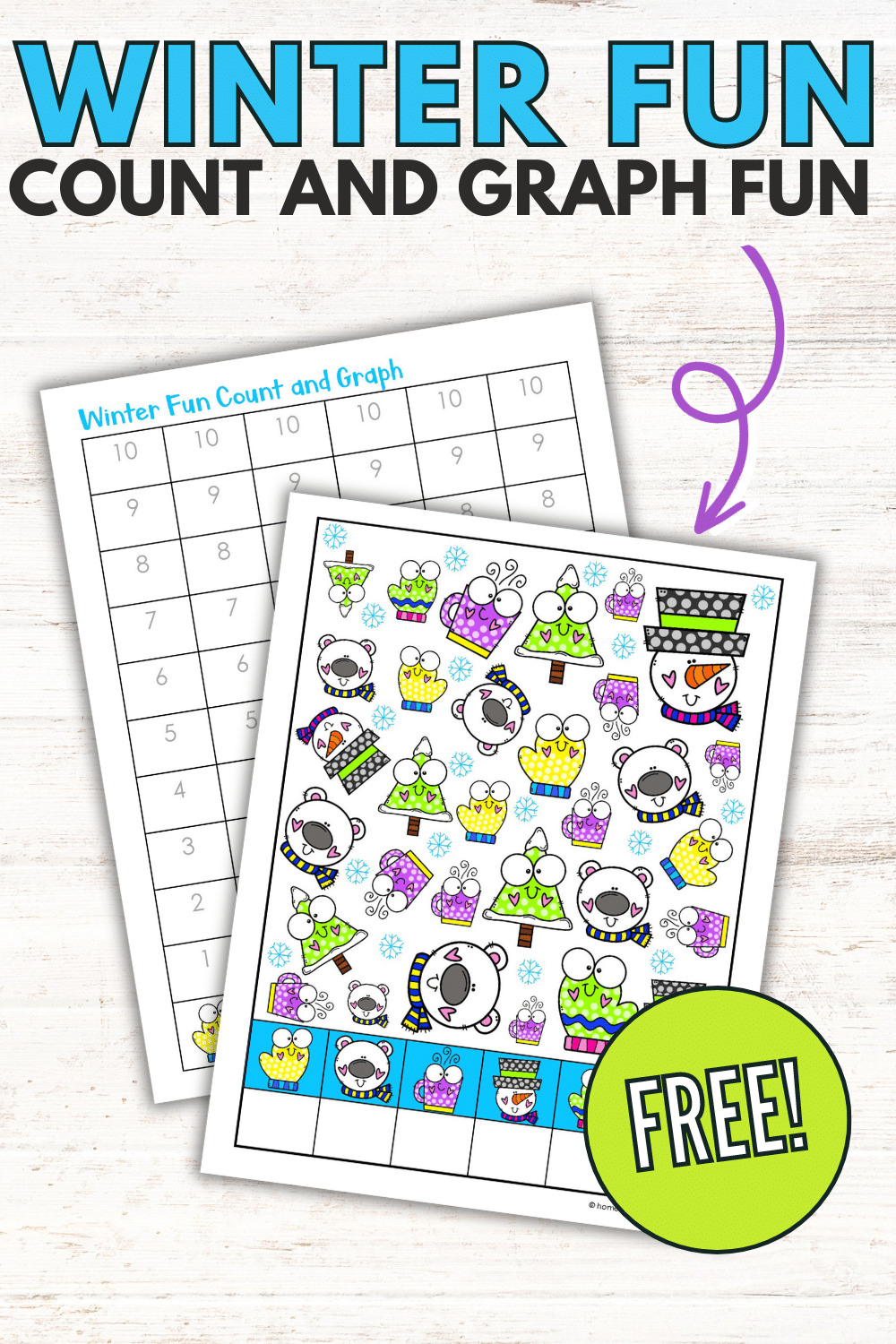 Winter Fun Count and Fun Worksheets | Free Homeschool Deals