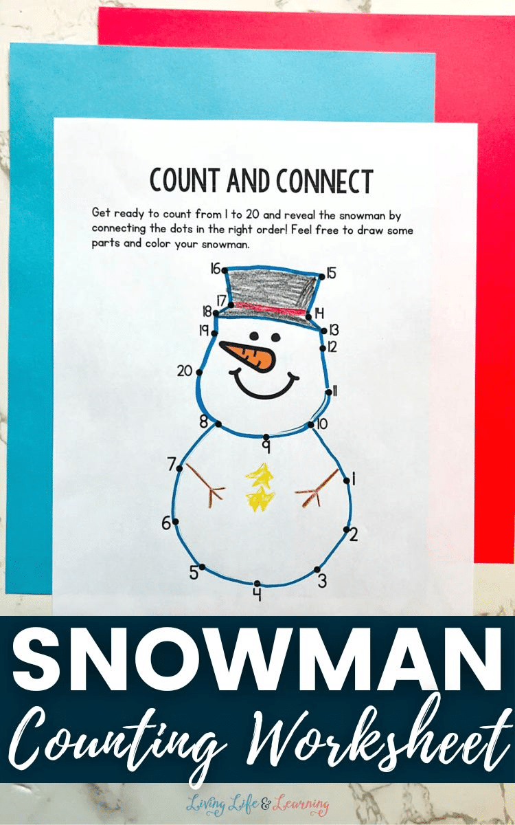 Snowman Connect The Dots Worksheet | Free Homeschool Deals