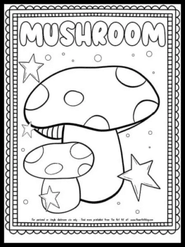 Mushroom Coloring Page | Free Homeschool Deals