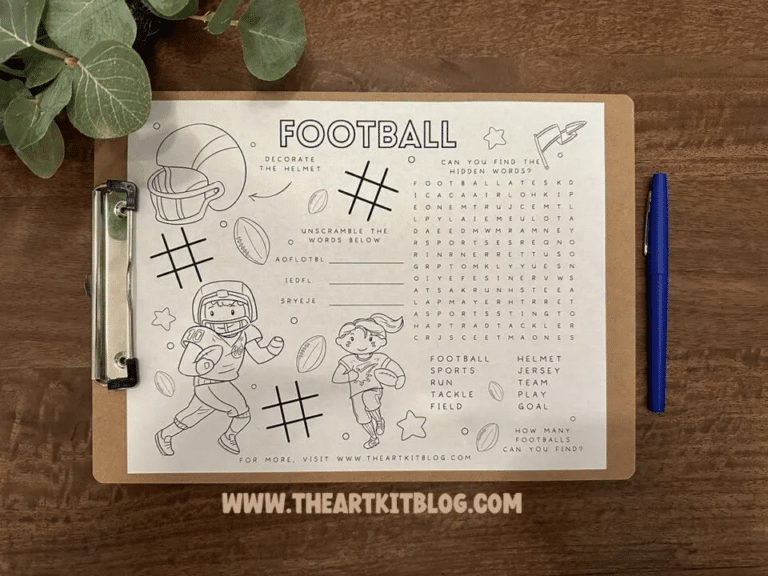 Football Activity Worksheet | Free Homeschool Deals