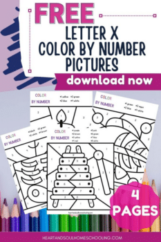 Letter X Color By Number Pages | Free Homeschool Deals