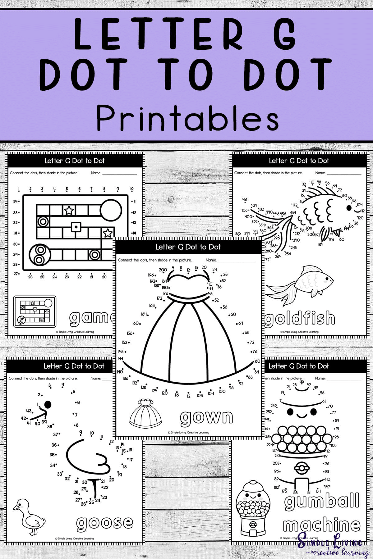 Letter G Connect The Dot Worksheets | Free Homeschool Deals