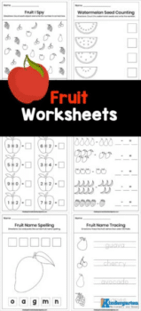 Kindergarten Fruit Worksheets | Free Homeschool Deals