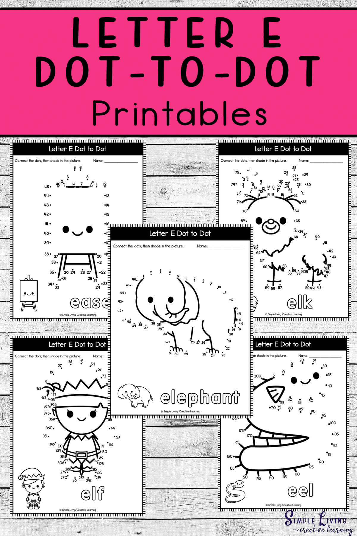 Letter E Connect the Dot Pages | Free Homeschool Deals