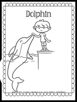 Dolphin Coloring Page | Free Homeschool Deals