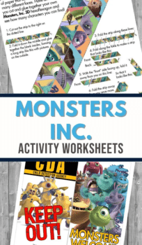 Monsters Inc. Activity Worksheets | Free Homeschool Deals