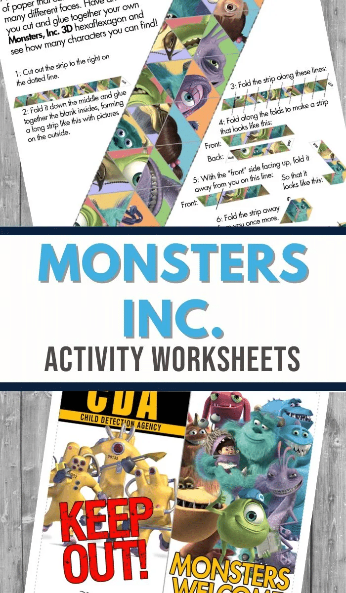 Monsters Inc. Activity Worksheets | Free Homeschool Deals