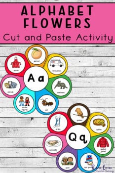 Alphabet Flowers Cut and Paste Activity | Free Homeschool Deals