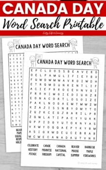 Canada Day Word Search Printable | Free Homeschool Deals