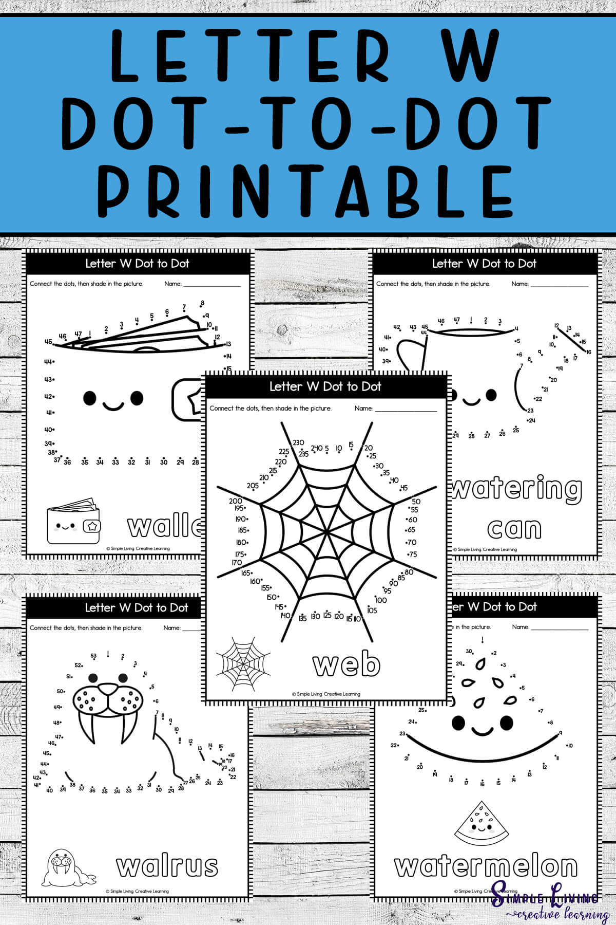 Letter W Dot-to-Dot Printables | Free Homeschool Deals