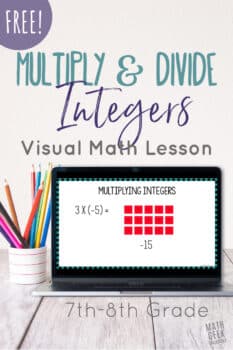 FREE Multiply & Divide Integers Lesson - Visual Math | Free Homeschool ...