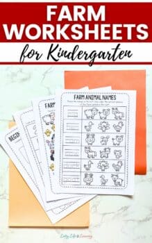Kindergarten Farm Themed Worksheets | Free Homeschool Deals