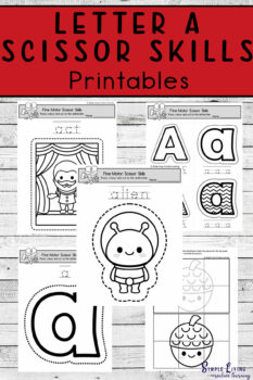 Letter A Fine Motor Scissor Skills Printables | Free Homeschool Deals