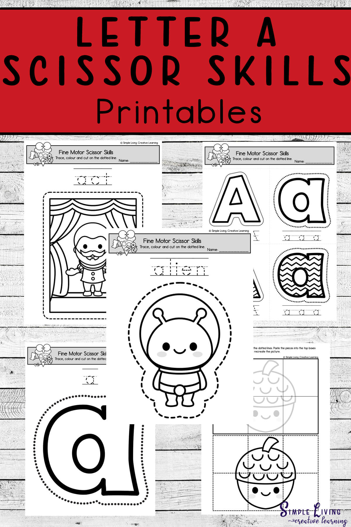 Letter A Fine Motor Scissor Skills Printables | Free Homeschool Deals
