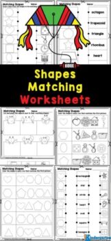 Kindergarten Matching Shapes Printable Worksheets | Free Homeschool Deals