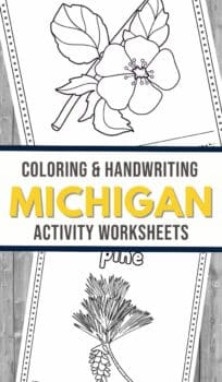 FREE Coloring and Handwriting Worksheets for Michigan State | Free ...