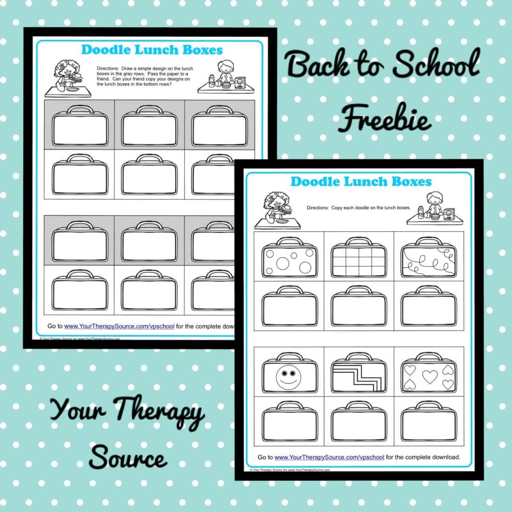 Lunch Box Themed Doodle Drawing Printable | Free Homeschool Deals