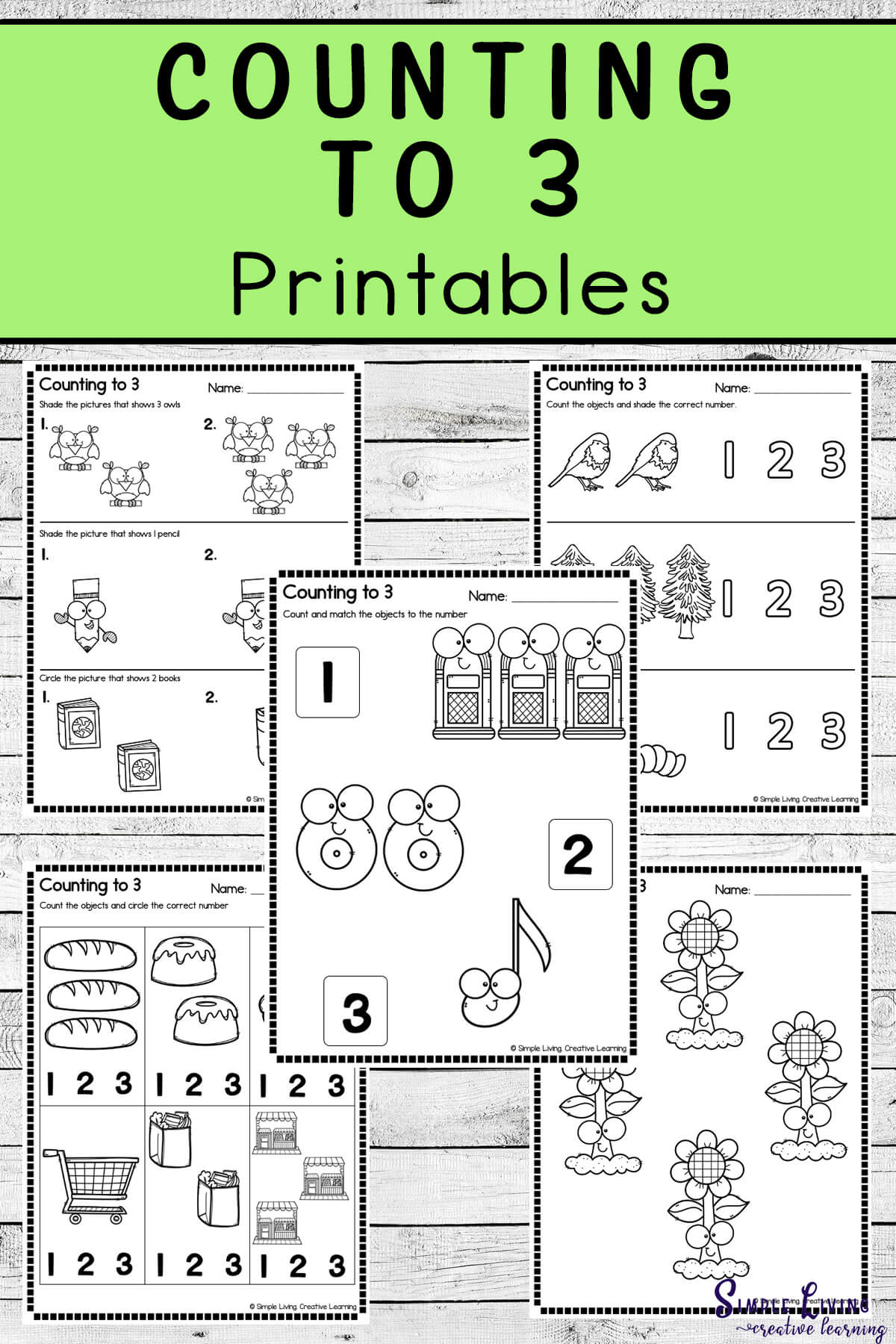 FREE Counting to 3 Math Worksheets | Free Homeschool Deals