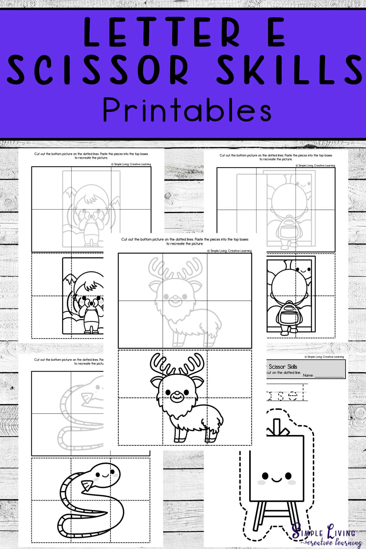 FREE Scissor Skills Practice: Letter E Printable | Free Homeschool Deals