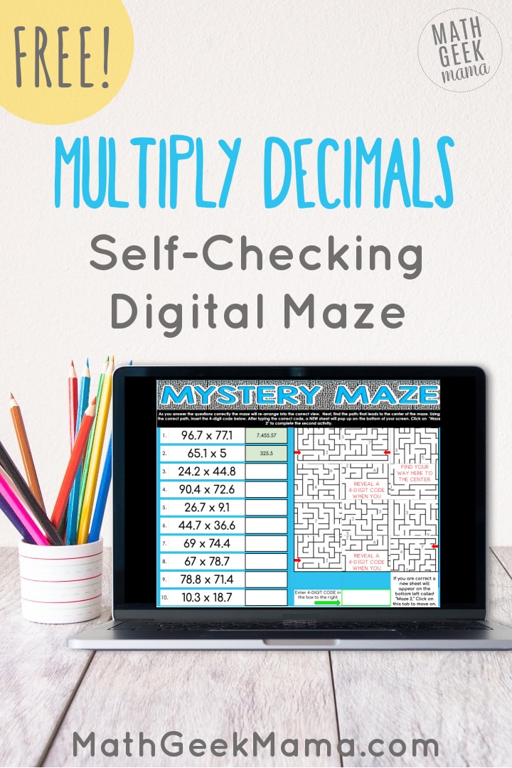 Digital Decimals Multiplication Mystery Maze | Free Homeschool Deals