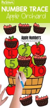 Free Preschool Apple 1-10 Number Tracing Printables | Free Homeschool ...