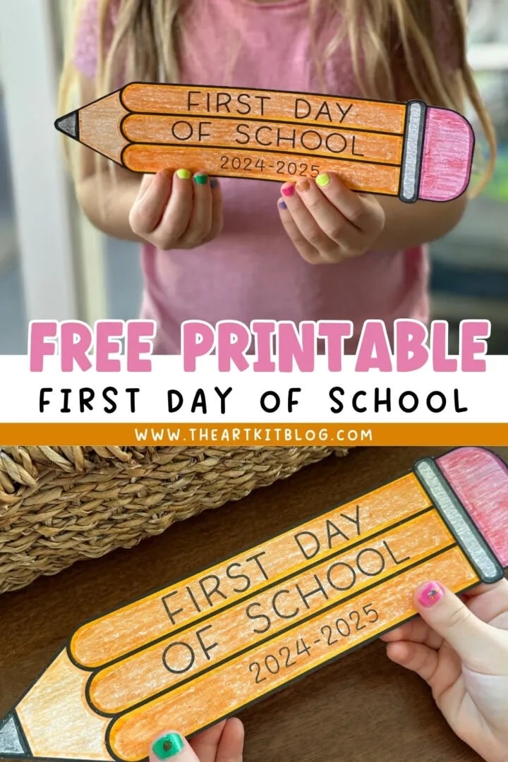 Printable First Day of School Pencil Sign | Free Homeschool Deals