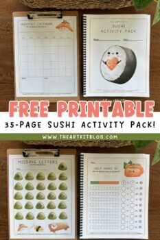 Sushi Food Themed Activity Worksheets | Free Homeschool Deals