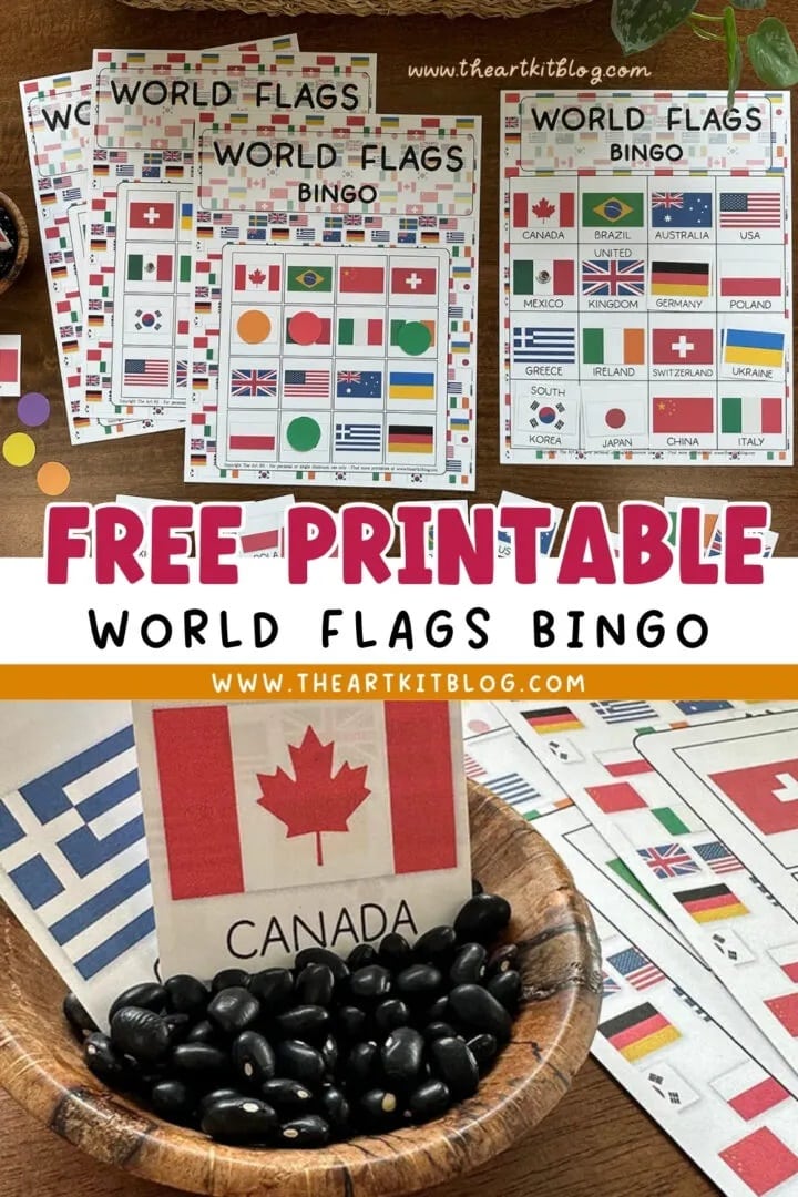 Country Flags Bingo Game for Kids | Free Homeschool Deals