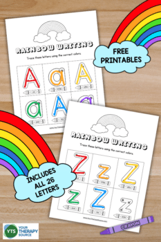 Free Rainbow Letter Writing Worksheets | Free Homeschool Deals
