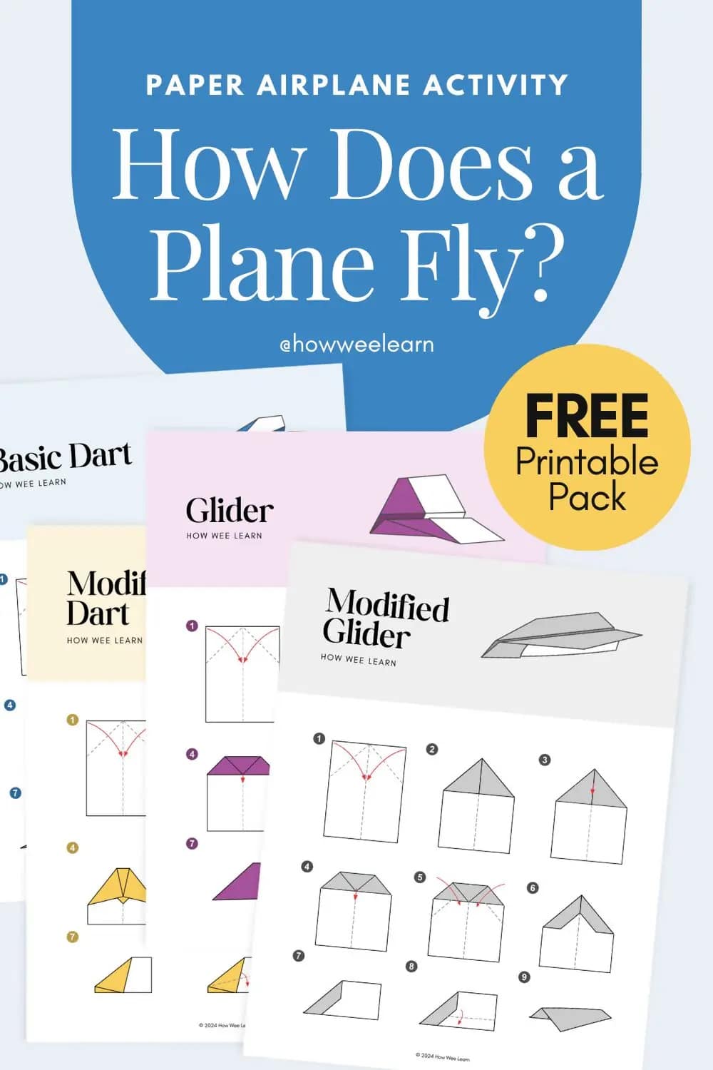 How We Fly: Paper Airplane Printable Pack | Free Homeschool Deals