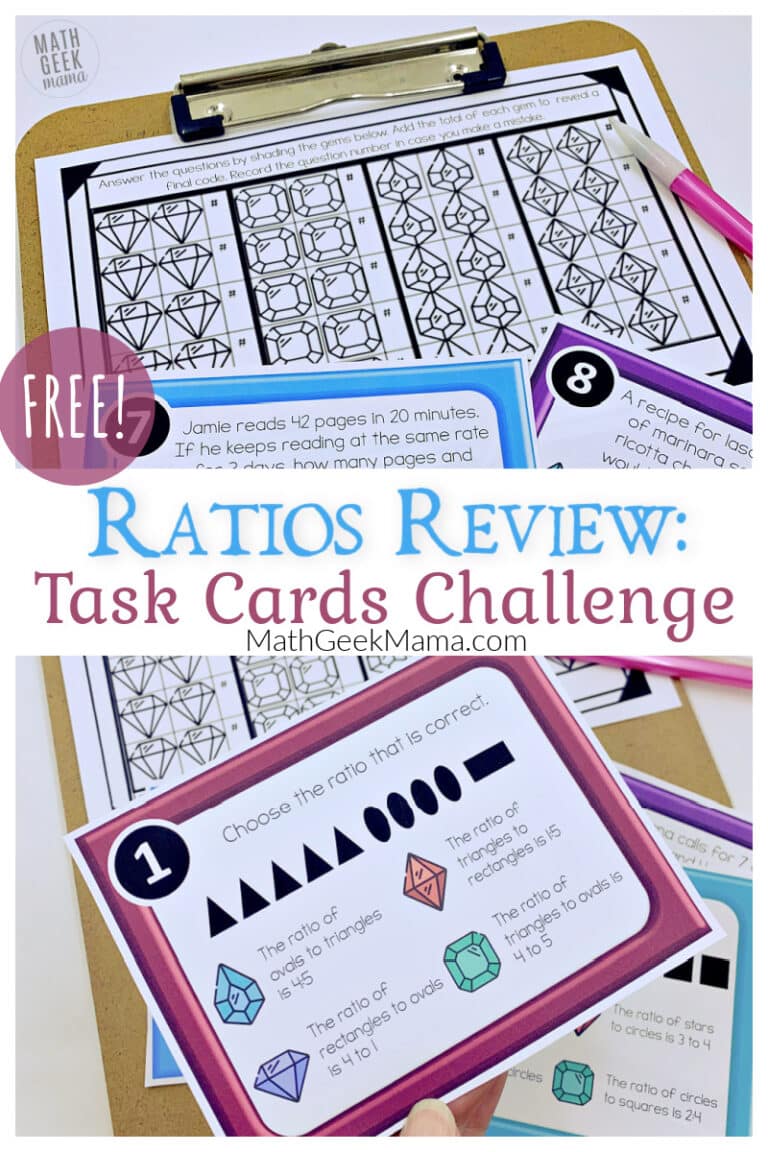 6th Grade Ratios Math Game Activity | Free Homeschool Deals