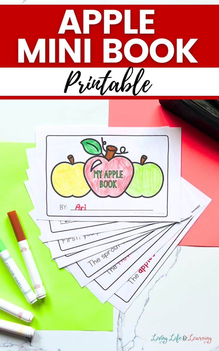 FREE Mini Apple Book Coloring Activity | Free Homeschool Deals