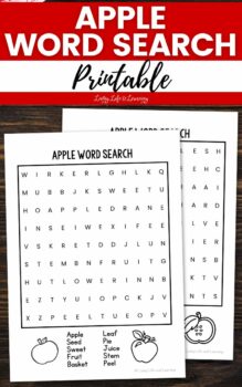 Fall Apple Themed Word Search Printables | Free Homeschool Deals