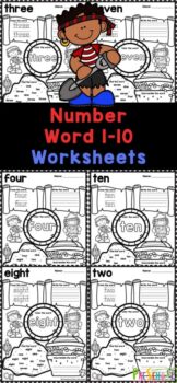 1-10 Number Words Identification Worksheets | Free Homeschool Deals