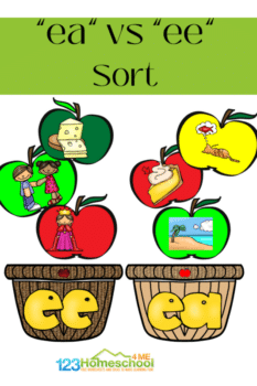 Long Vowel EE and EA Phonic Printables | Free Homeschool Deals