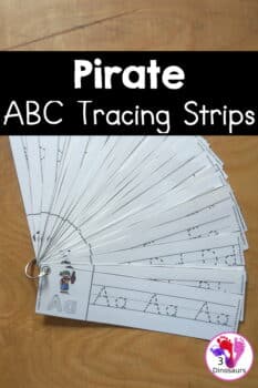 Pirate Alphabet Letter Tracing Strips | Free Homeschool Deals