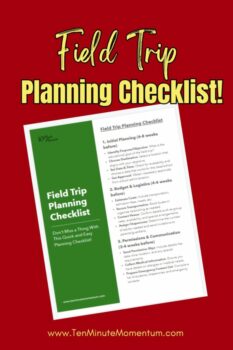 Field Trip Guide and Planning Checklist | Free Homeschool Deals