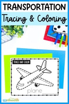 Transportation Coloring & Tracing Worksheets | Free Homeschool Deals